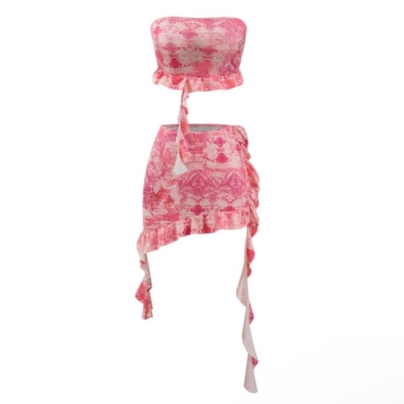 Micas | Skirts | Micas Nwt Two Piece Matching Mini Skirt Pink Set S ...